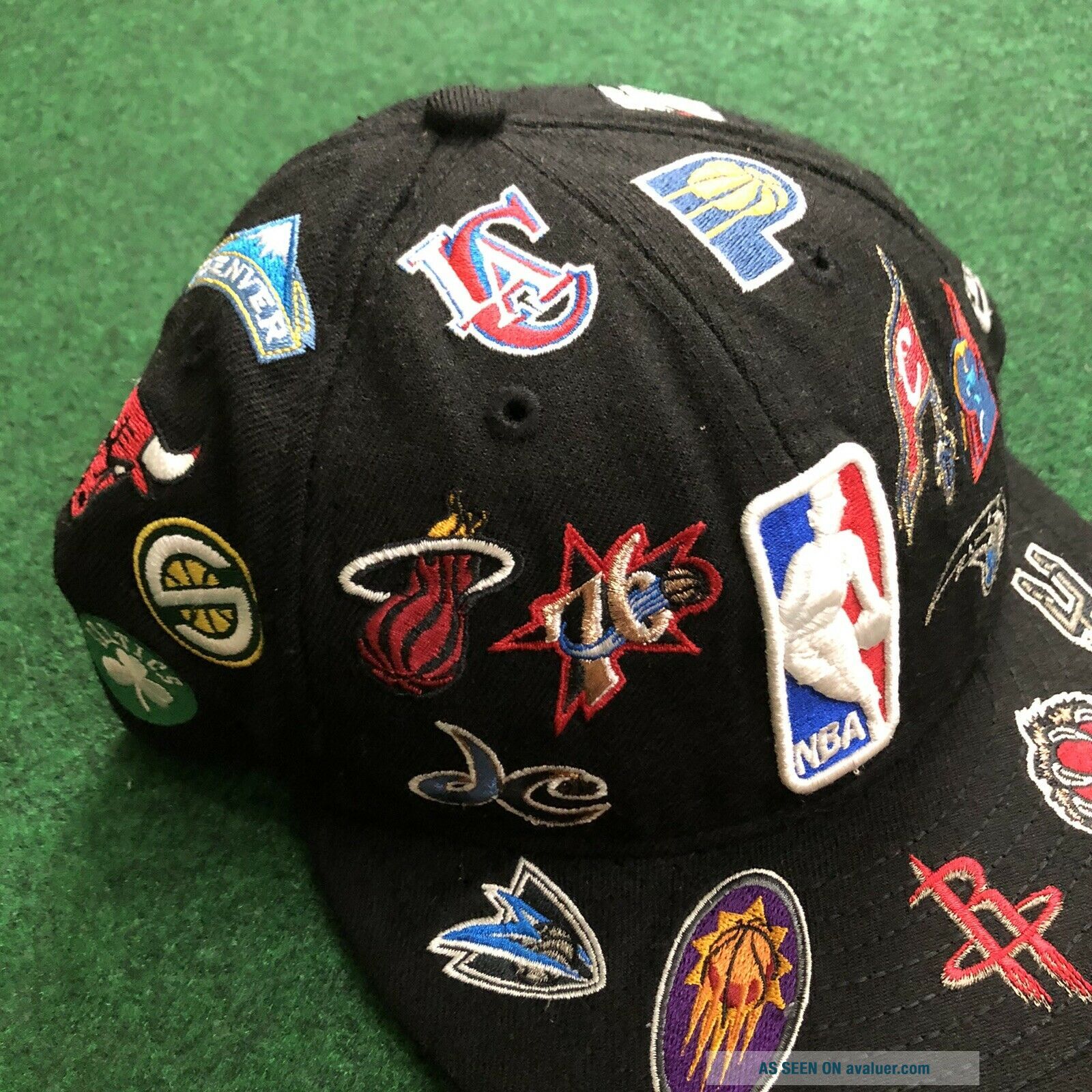 NBA Retro Teams 30 Patches Logos All Over Era Fitted Cap Hat Size 7 3/8 ...