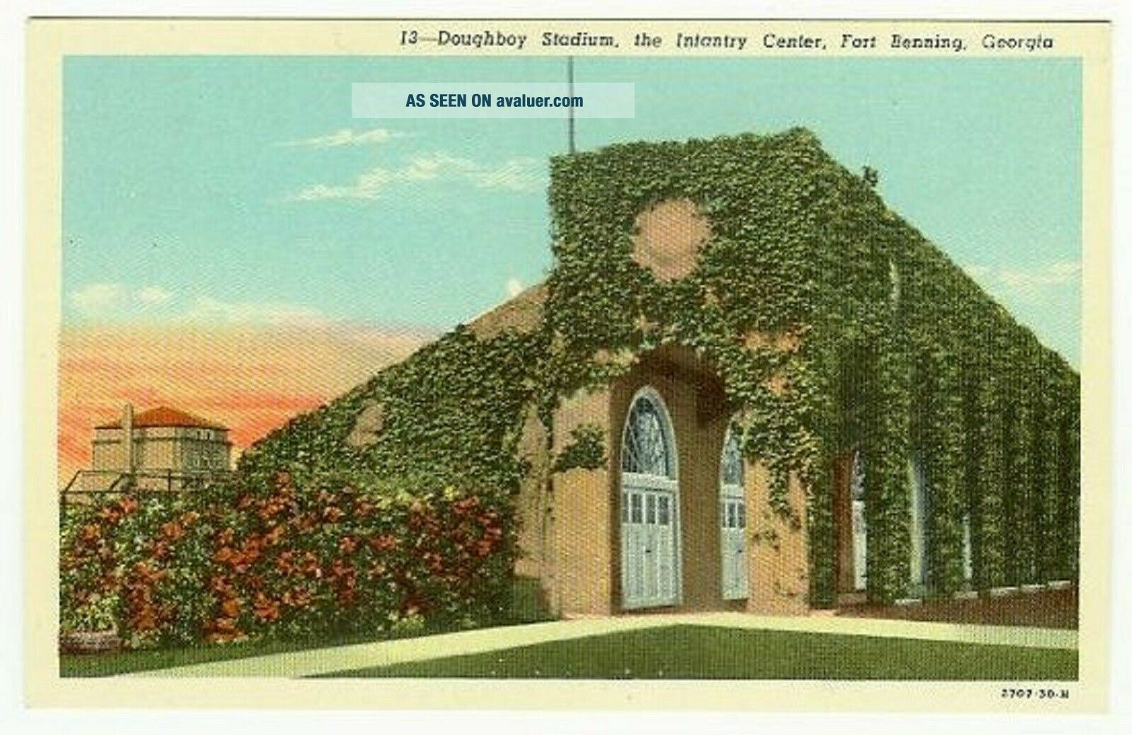 GA Fort Benning Doughboy Stadium Infantry Center Vintage Postcard ...