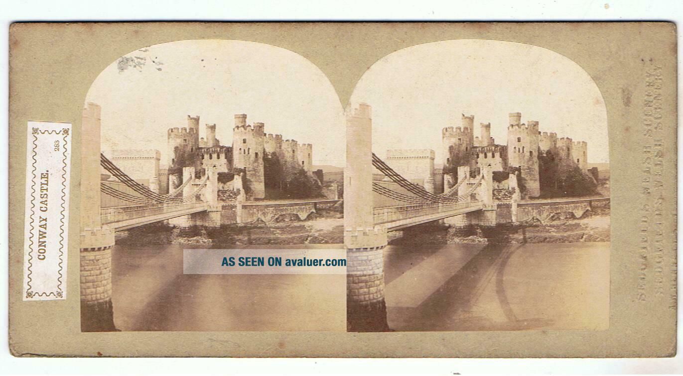 STEREOVIEW - NO 283 CONWAY CASTLE, NORTH WALES BY SEDGFIELD | #58786085
