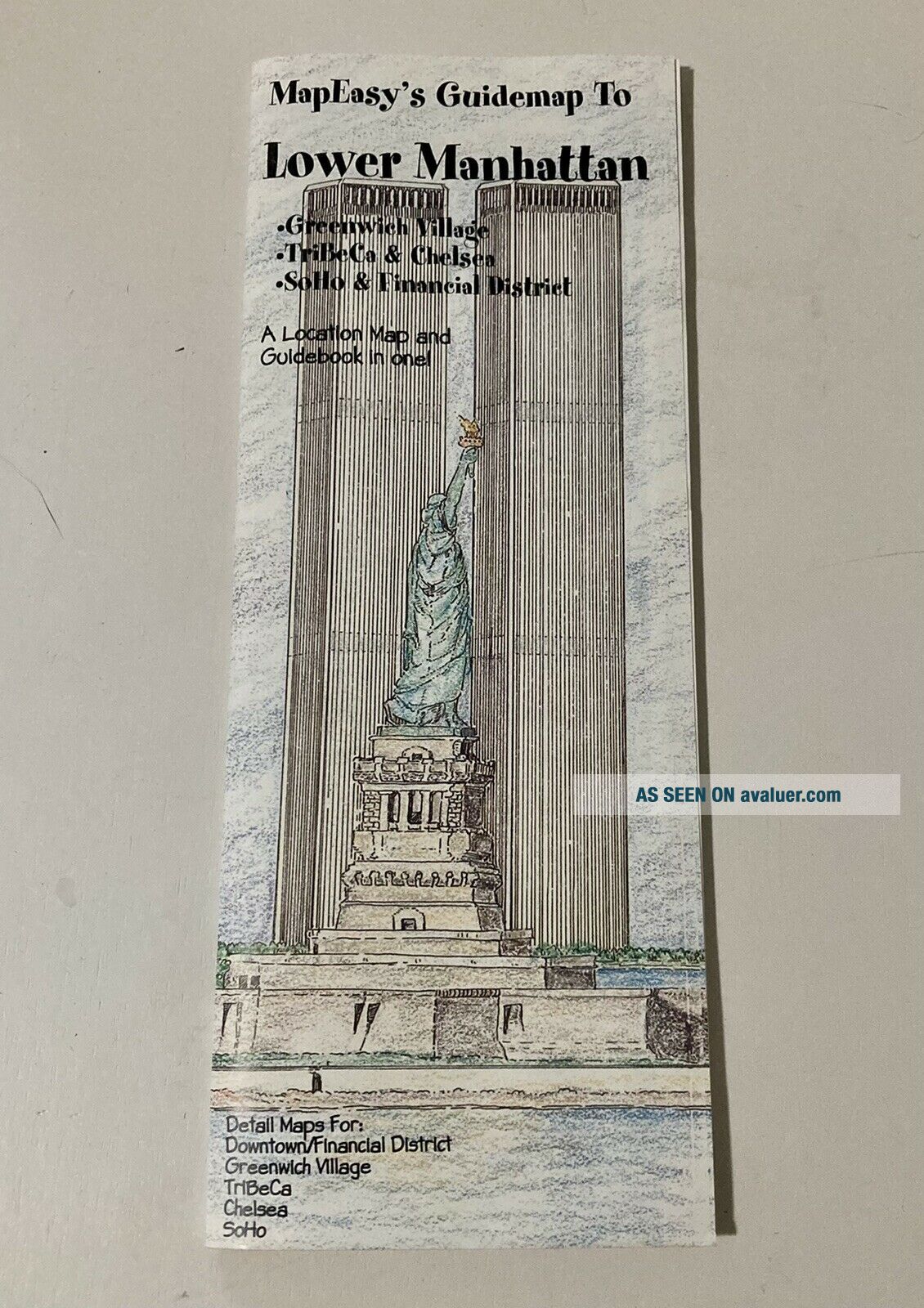 Vintage Pre - 9/11 MapEasy ' S Guidemap To Map Of Lower Manhattan, York ...