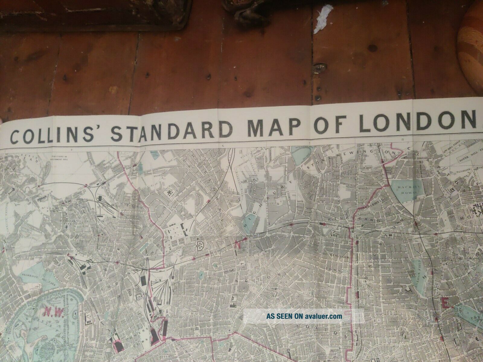Antique Victorian Map Of London Collins Standard Map Of London | #58917906