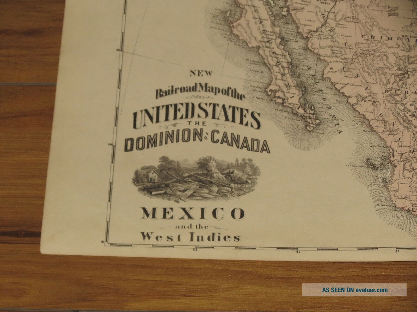 1875 Atlas - Railroad Map Of United States Dominion Of Canada Mexico ...