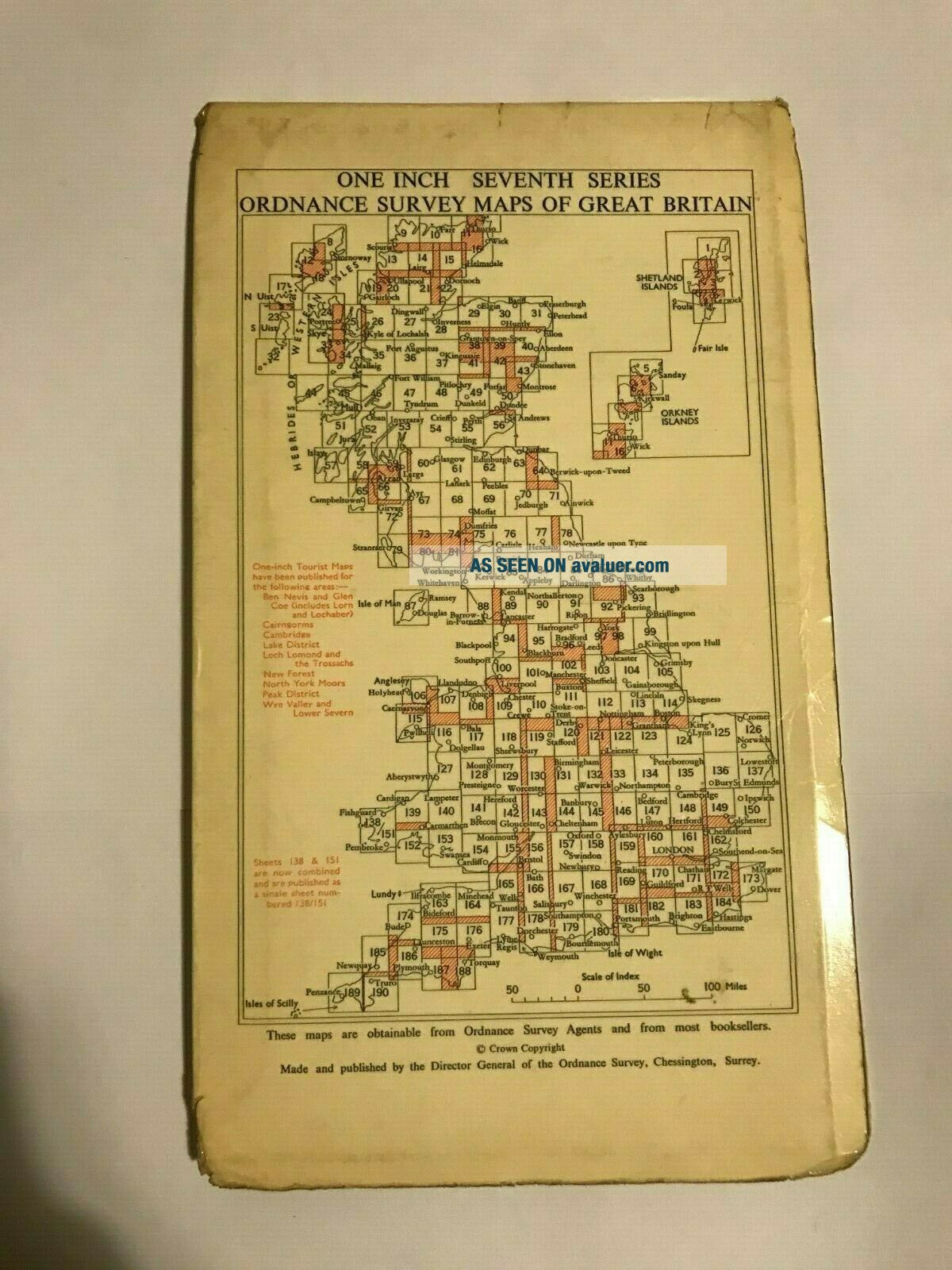 Ordnance Survey One Inch Seventh Series Map Of Snowdon Sheet 107 ...