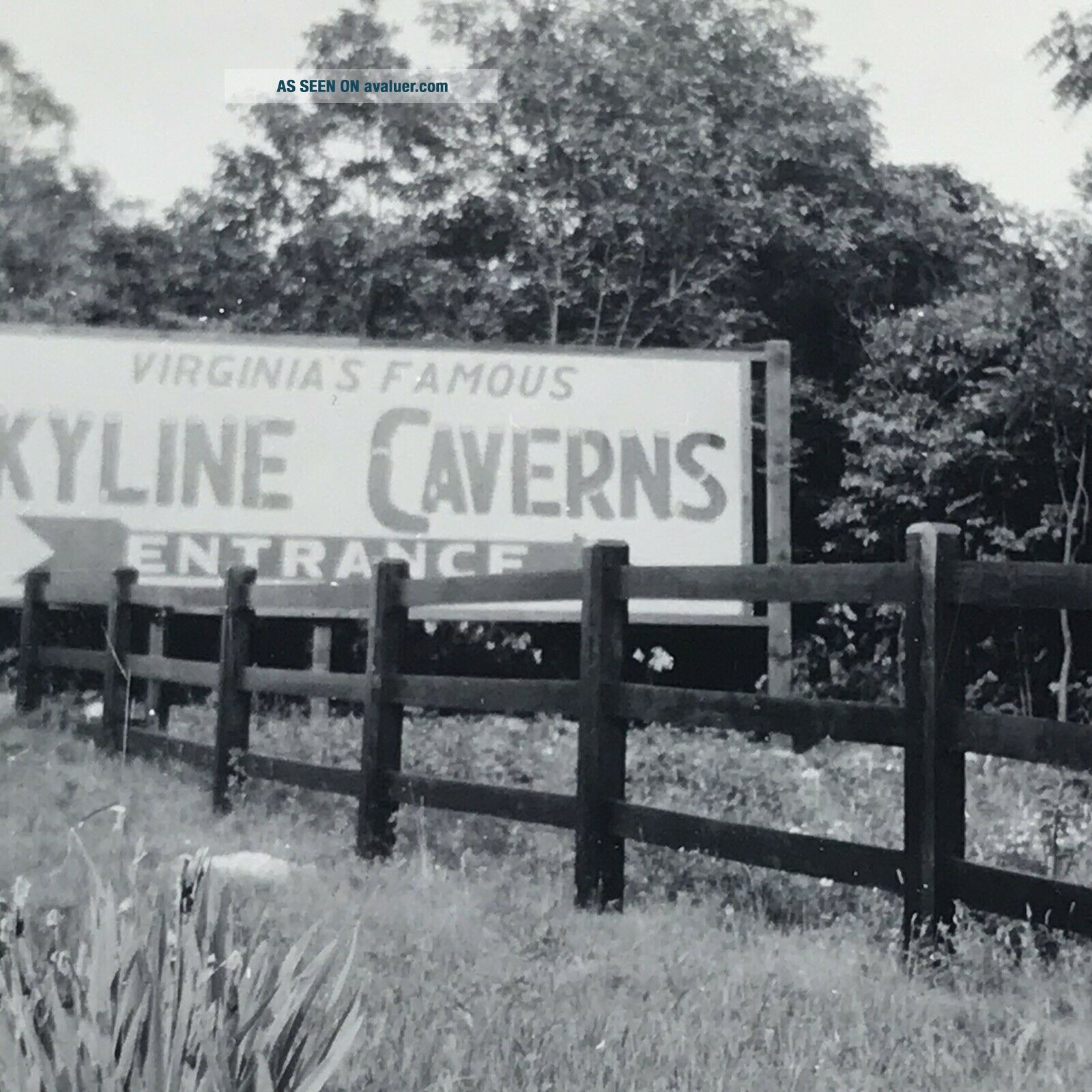 Vintage Black And White Photo Virginias Famous Skyline Caverns Entrance ...