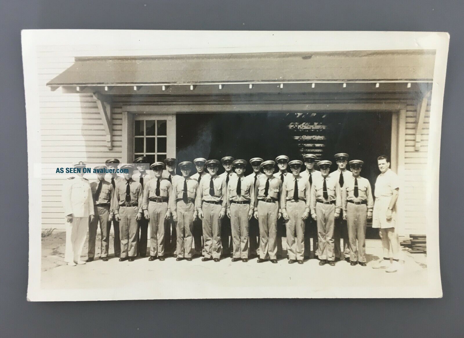 C1950s Naval Officer Enlisted Men Photograph US Military Navy Group ...