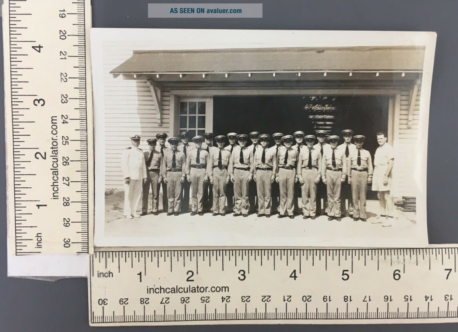 C1950s Naval Officer Enlisted Men Photograph US Military Navy Group ...