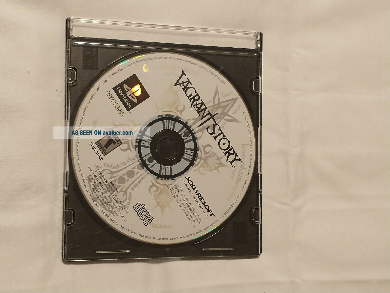 Vagrant Story Sony PlayStation 1 PS1 RPG Game Rare And OOP Disc Only ...