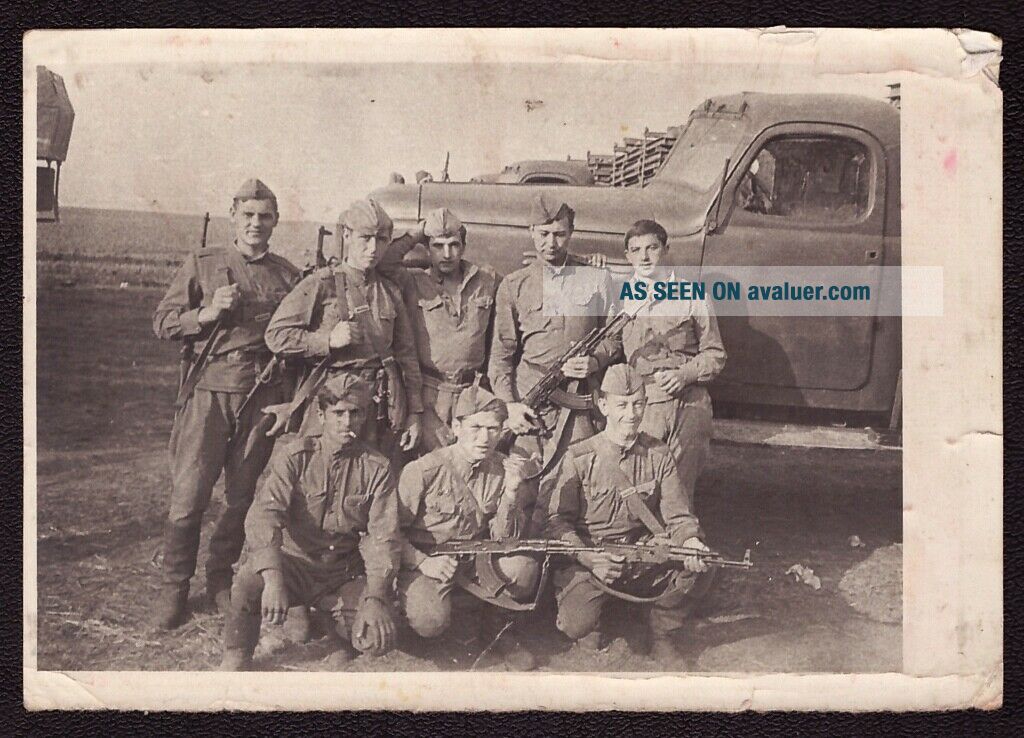 Old Vintage Military Soviet Army Photo Handsome Soldiers Young MENs ...