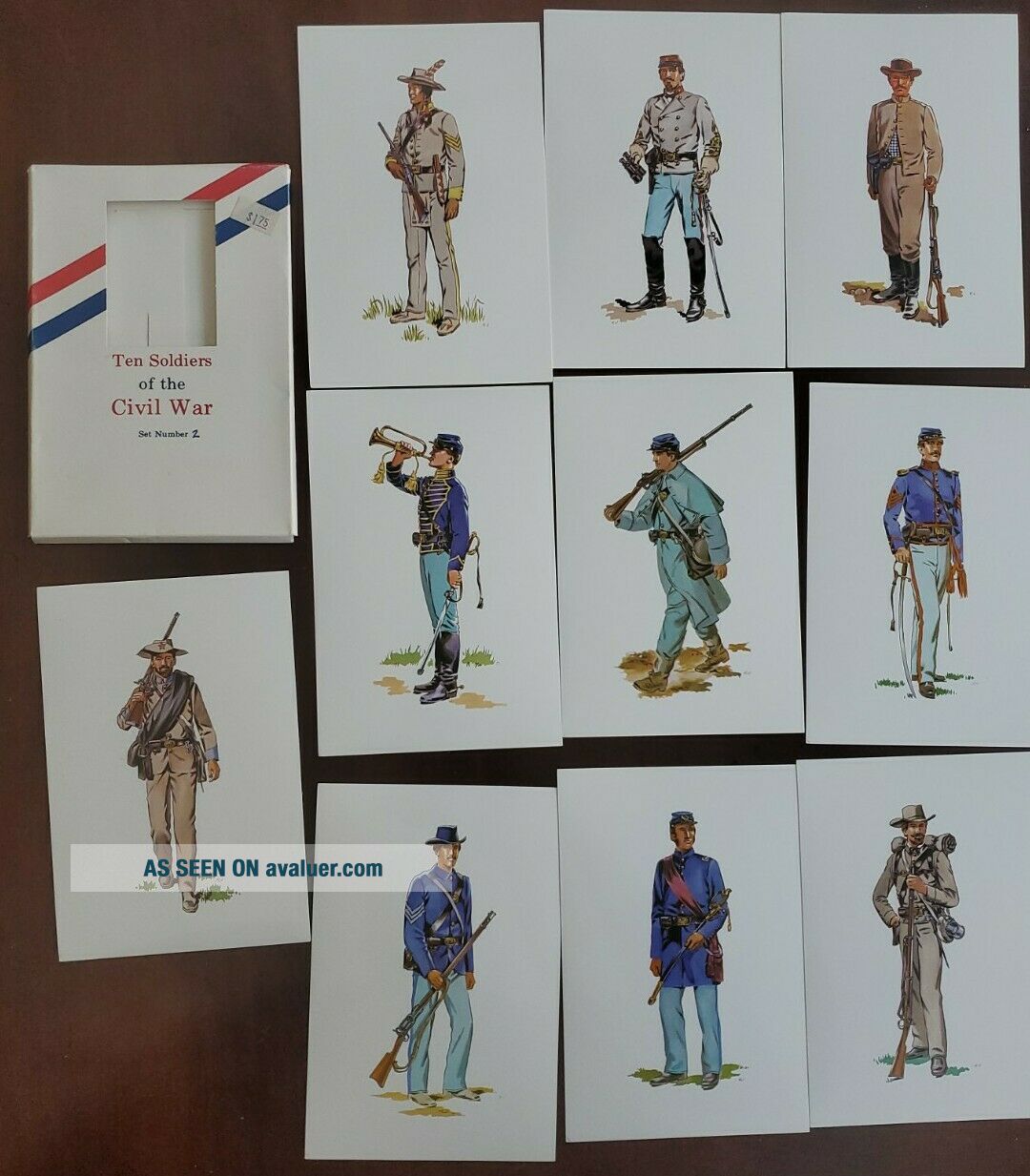 Ten Soldiers Of The Civil War Postcard Set Of 10 In Envelope. Set 2 ...