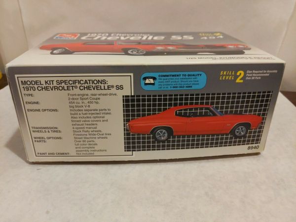 Partially Assembled AMT ERTL 70 Chevelle SS 454 Model Car Kit 8940 1:25 ...