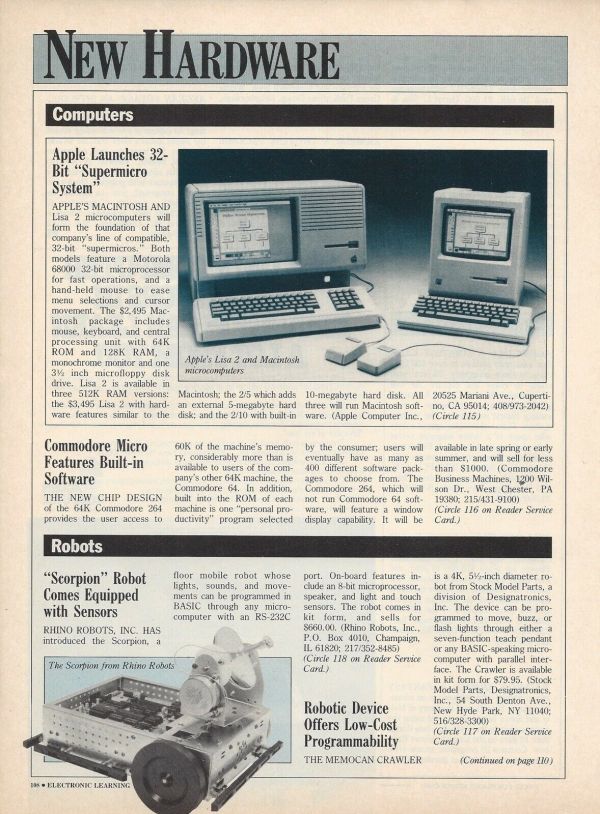 1984 Article - Apple Introduces The Lisa 2 And The Macintosh | #59118257