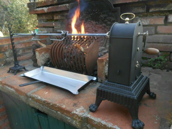 ANTIQUE FRENCH ROASTING SPIT JACK / CLOCK WORK CAST IRON BRONZE 19th ...