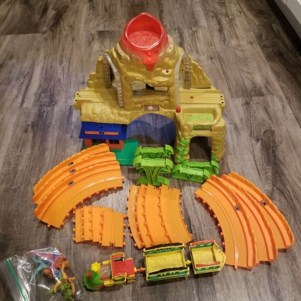Dinosaur Train Train Track Motorized Set Fully Functional Volcano Time ...