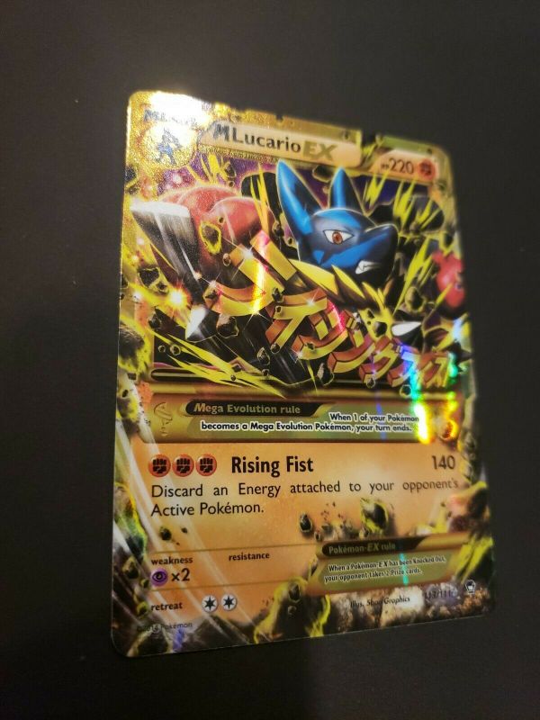 Holographic M LUCARIO EX - Pokémon TCG XY Furious Fists SECRET RARE 113 ...