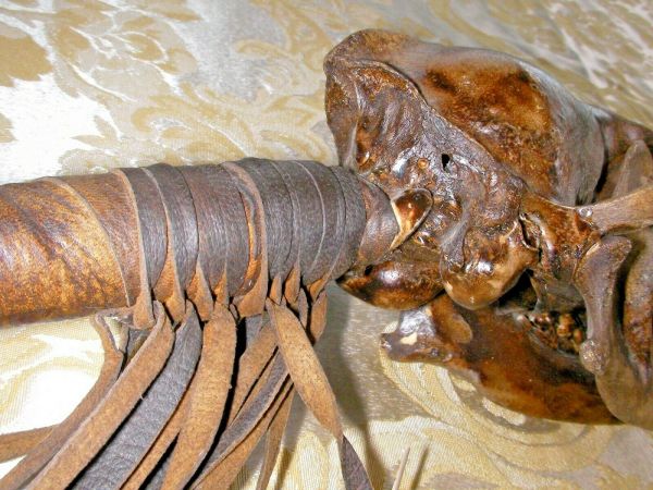 Native American Indian Antique Artifact Ceremonial Spirit Stick Coyote ...