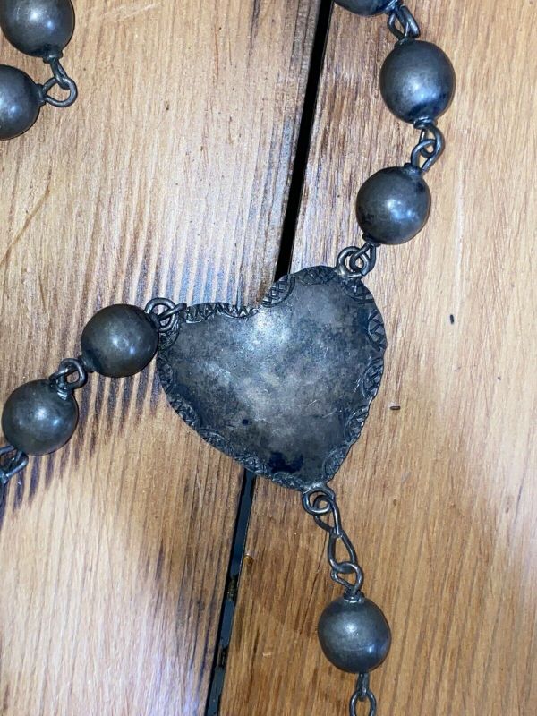 Antique HUGE 19th C American Indian Navajo Sterling Silver Priest ...