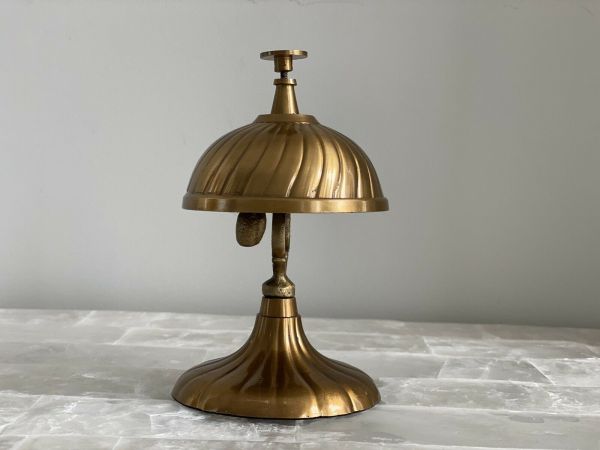 Vintage Antique Style Brass Hotel Counter Desk Call Service Bell ...