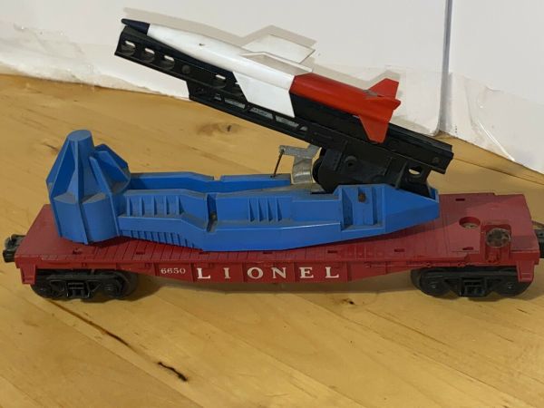 Lionel 6650 Missile Laucnhing Falt Car Irbm Rocket Launcher With Rocket ...