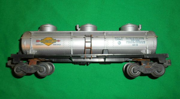 Vintage O Scale Lionel Sunoco Three Dome Tanker Tank Car 6415 | #59443578