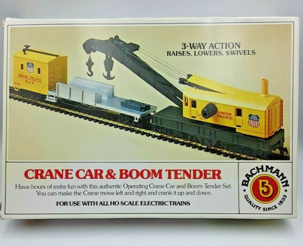 Bachmann HO Scale Crane Car & Boom Tender W/instructions | #59448475