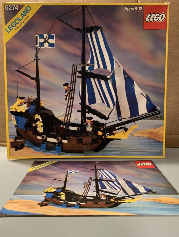 Vintage LEGO Pirates Caribbean Clipper (6274) 100 Complete W ...
