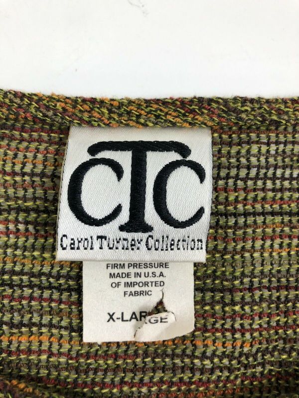 Carol Turner Sweater Long Sleeve Button Down Brown Stretch Women Size ...