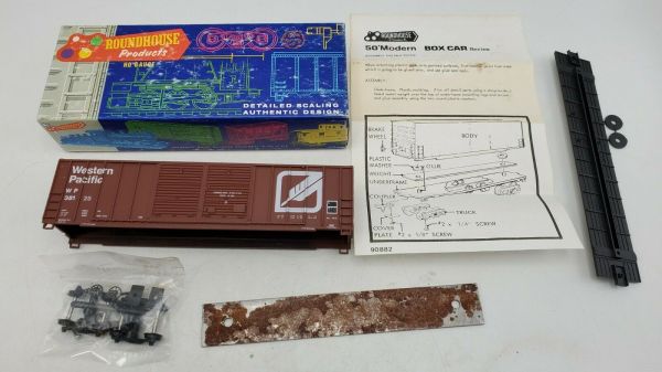 Roundhouse 50 ' Western Pacific Double Door Box Car Kit - HO Scale ...