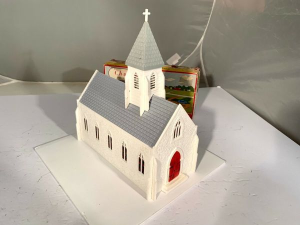 Plasticville 1600 Parish Church CC - 9 W/ Box | #59508954