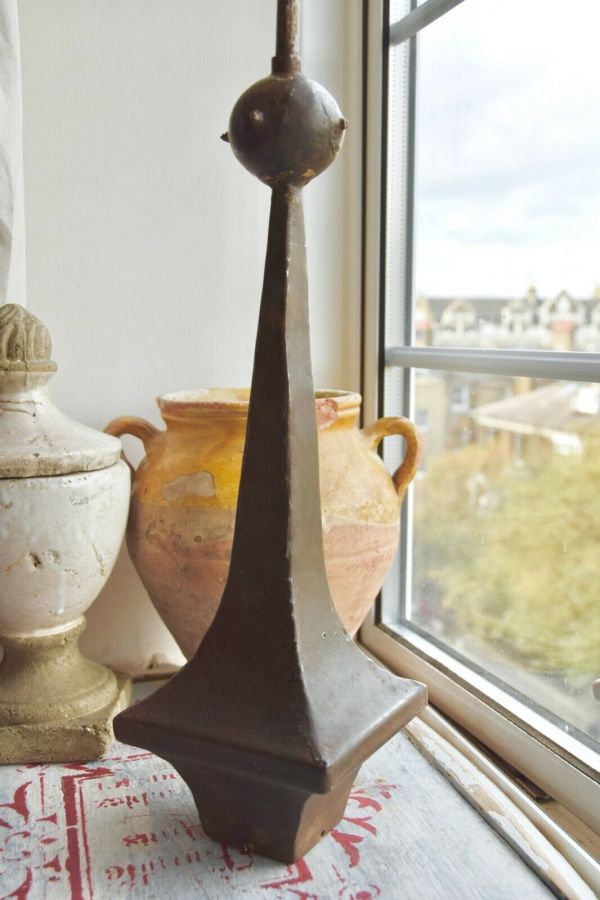 VINTAGE FRENCH METAL ROOF TOP FINIAL SPIRE - VINTAGE ARCHITECTURAL ROOF ...