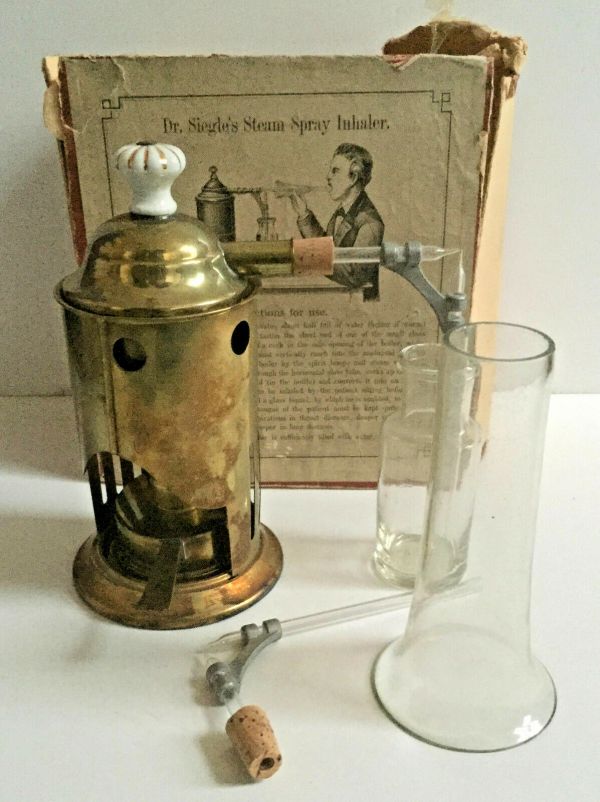 Antique 19th Century Dr Siegel ' S Steam Spray Asthma Inhaler | #59599201