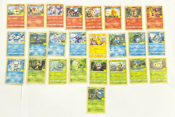 2021 McDonald’s POKEMON 25th Anniversary COMPLETE Set (25) BASE CARDS ...
