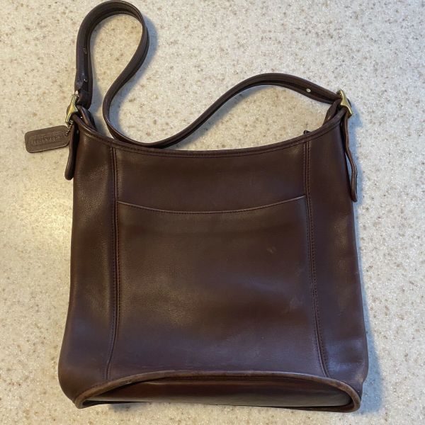Vintage Coach Legacy 9966 Dark Brown Leather Satchel Purse Over ...
