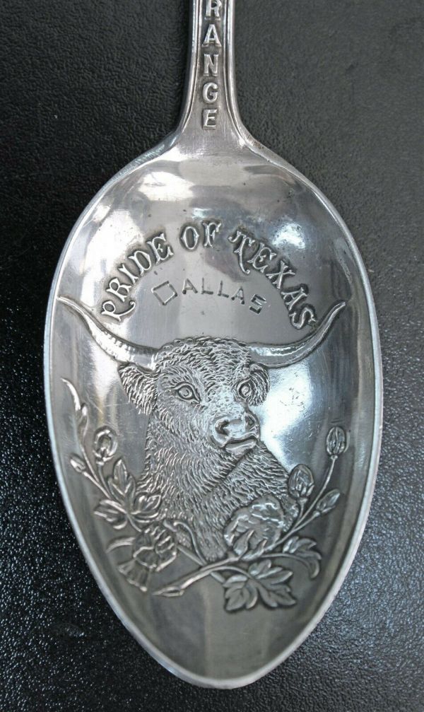 Watson Sterling Souvenir Spoon Figural Cowboy On The Range Dallas Texas ...