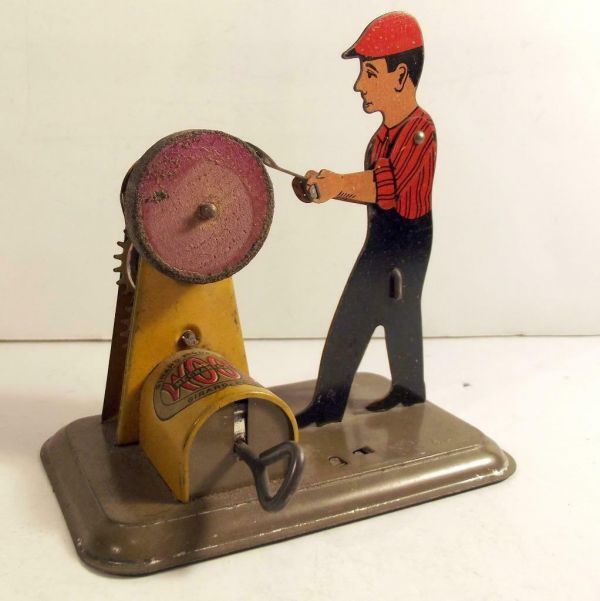 Antique Girard Model Wood ' S Mechanical Toys Wind Up Tin Litho Toy ...