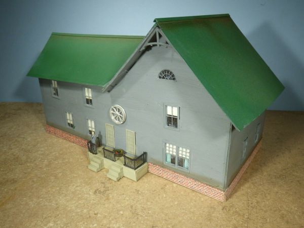 HO Scale Scratch Built DUPLEX HOUSE (Weathered & Detailed) Wood | #59656540