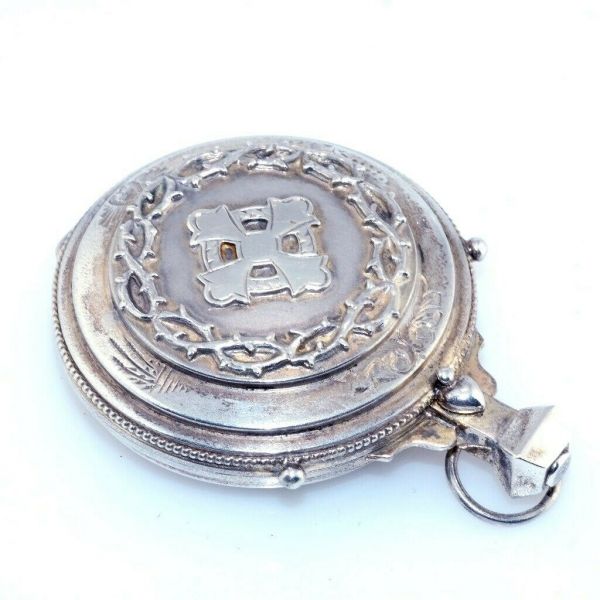 Antique Hallmarked Sterling Silver Gilt Pyx Holy Communion Eucharist ...