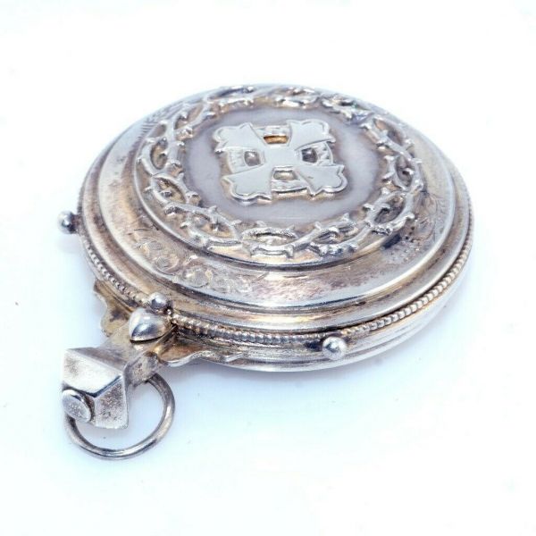Antique Hallmarked Sterling Silver Gilt Pyx Holy Communion Eucharist ...