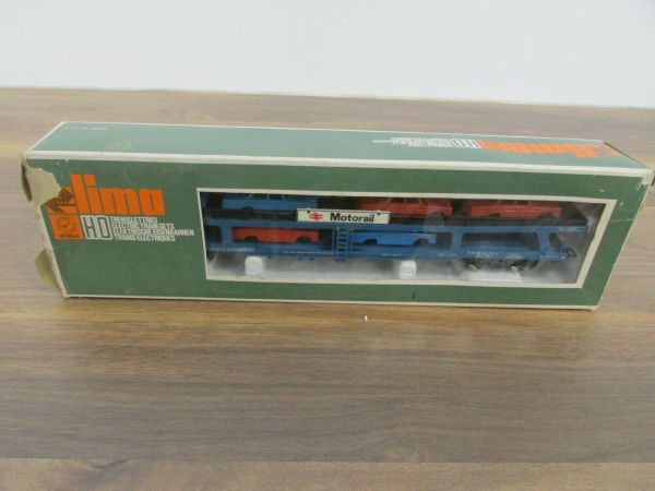 Vintage Lima HO Gauge 1:87 Motorail Car Transporter With 6 Cars - Boxed ...