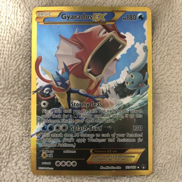 Gyarados EX 123/122 Pokemon XY Breakpoint - Shiny Secret Rare Gold Holo ...