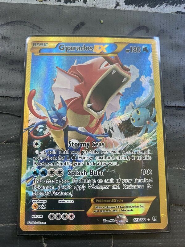Gyarados EX 123/122 Pokemon XY Breakpoint - Shiny Secret Rare Gold Holo ...