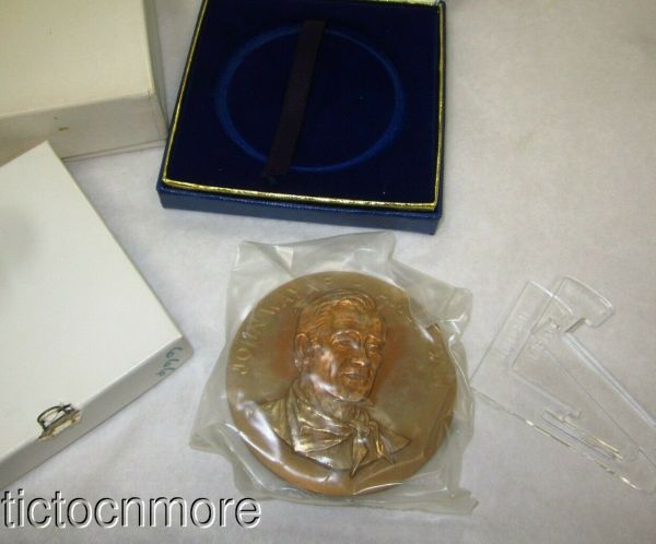 VINTAGE US 1979 JOHN WAYNE AMERICAN BRONZE MEDAL MEDALLION HIGH RELIEF ...