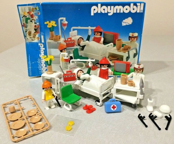 Hospital Ward Recovery Room Bed Nurse Vintage Playmobil 3495 BOX ...