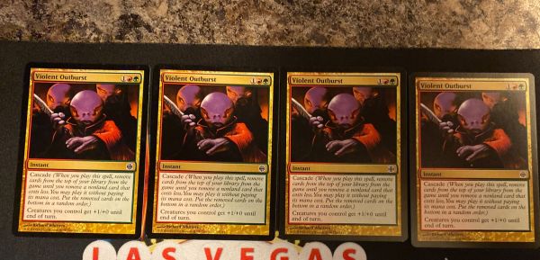 VIOLENT OUTBURST X4 Alara Reborn MTG Magic The Gathering Cards Playset ...