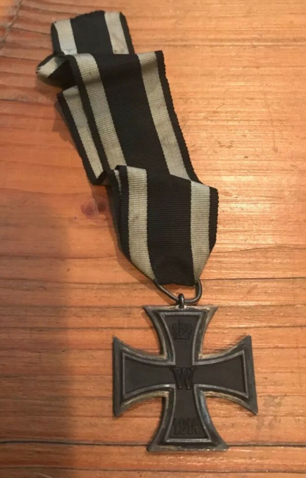 Antique World War 1 WWI Silver German Iron Cross FW 1813 1914 Medal ...