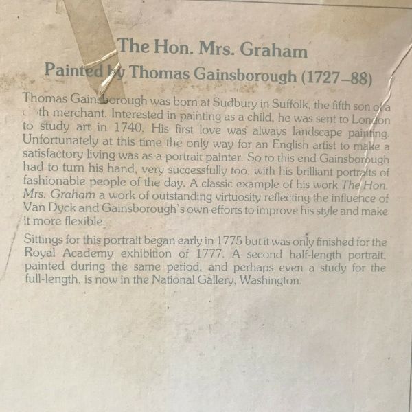 RARE The Honorable Mrs Graham - 1000 Piece Jigsaw Puzzle By Falcon JP ...