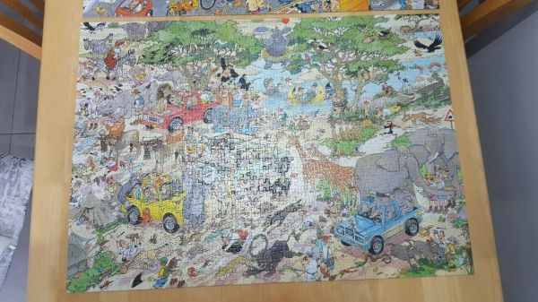 Jan Van Haasteren 2 X 1000 Piece Jigsaw Puzzle - The Storm And Safari ...