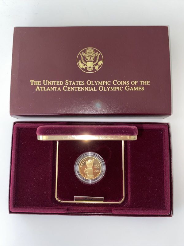1996 United States Olympic Gold Coin Of The Atlanta Centennial Olympic ...