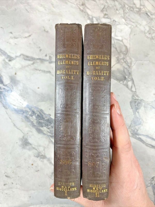 1845 Antique Philosophy Books " The Elements Of Morality " | #60192288
