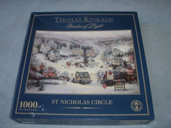 Gibsons 1000 Piece Jigsaw Puzzles Thomas Kinkade ST NICHOLAS CIRCLE ...