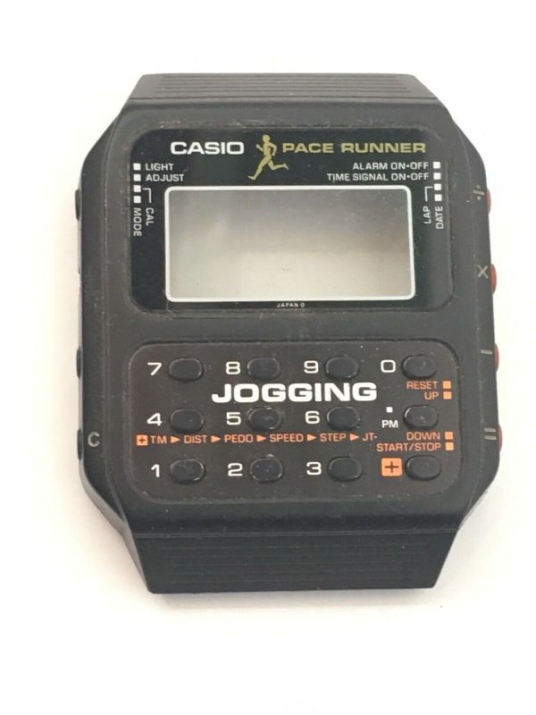 Vintage Casio J - 100 Pace Runner Calculator Wrist Watch Case Assembly ...